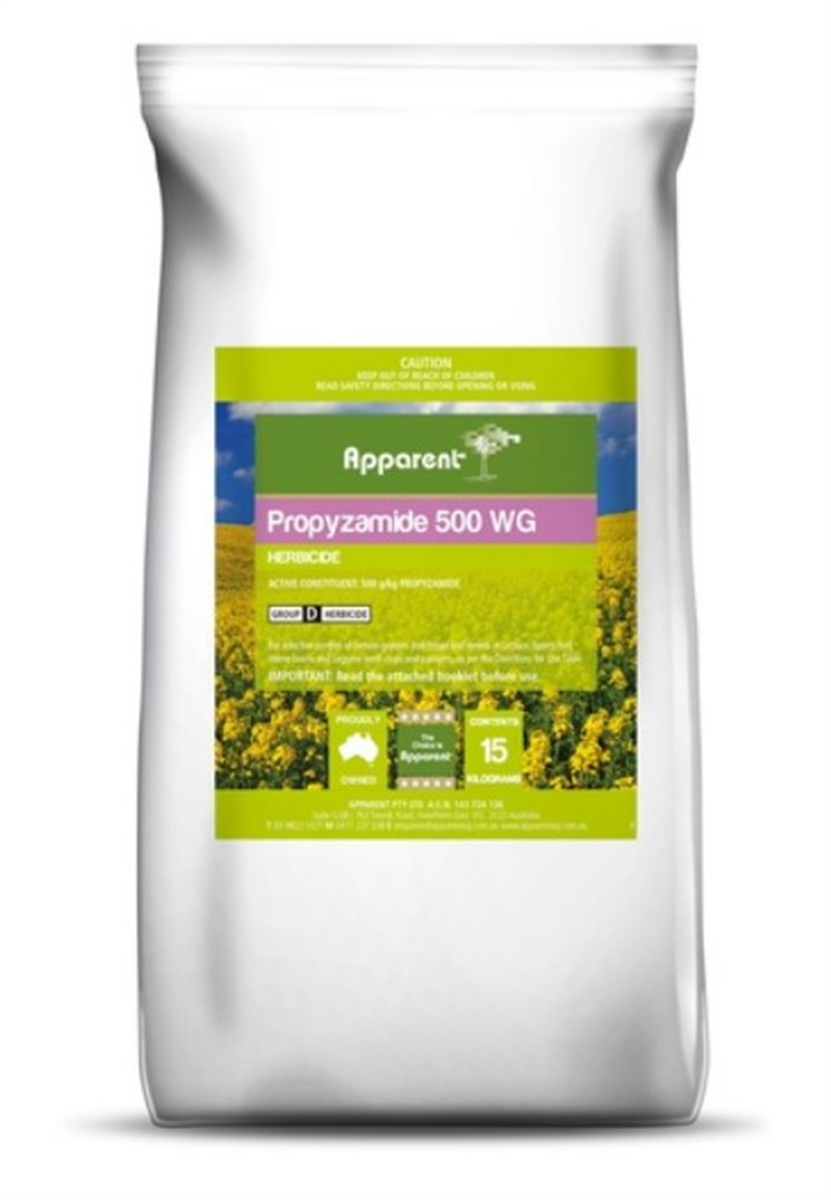 Apparent Propyzamide 500 WSG 15kg - Pilferer/ Kerb – Yolla Co-Op