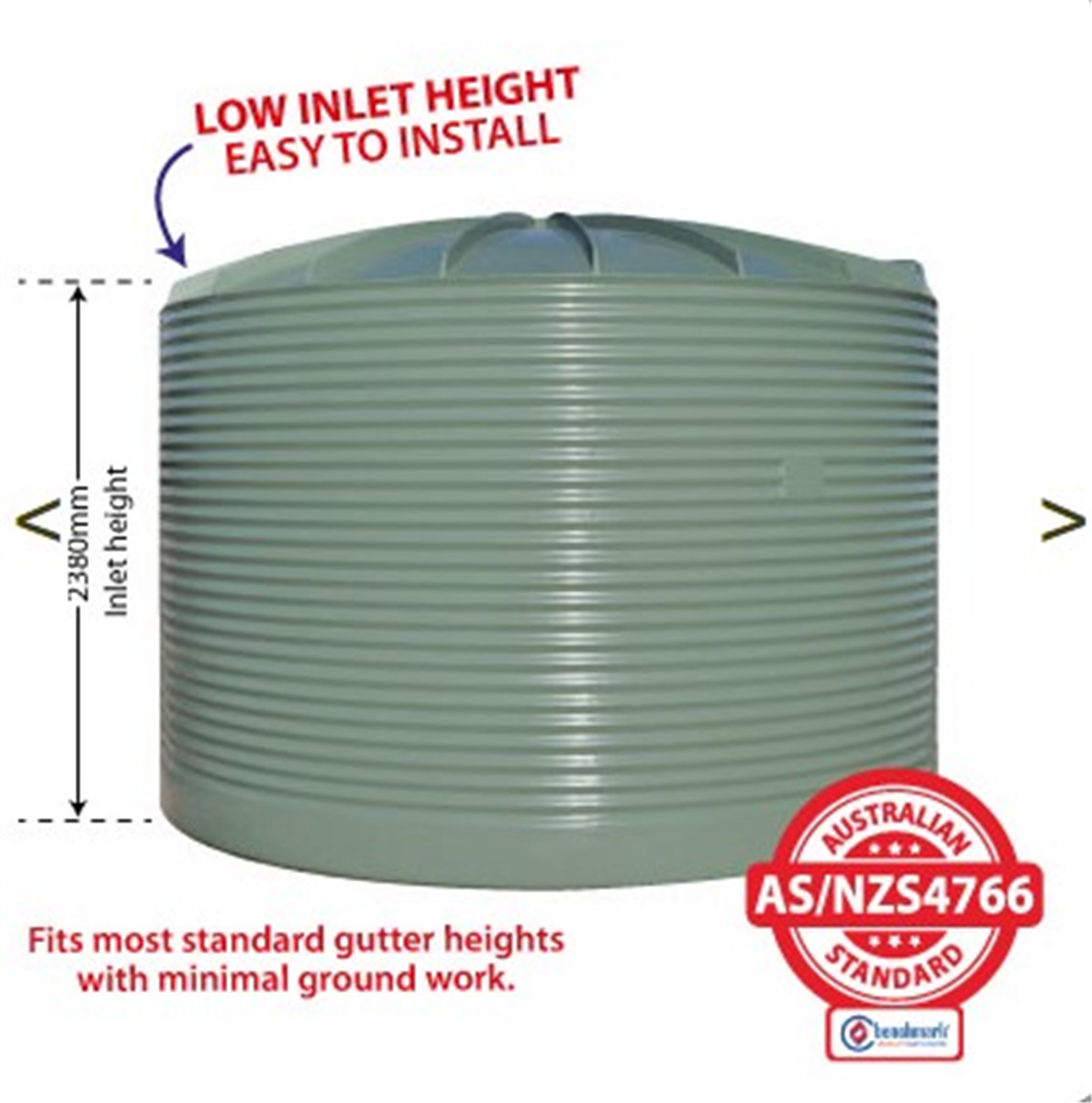 24000 Ltr Round Poly Tank - Corrugated – Yolla Co-Op