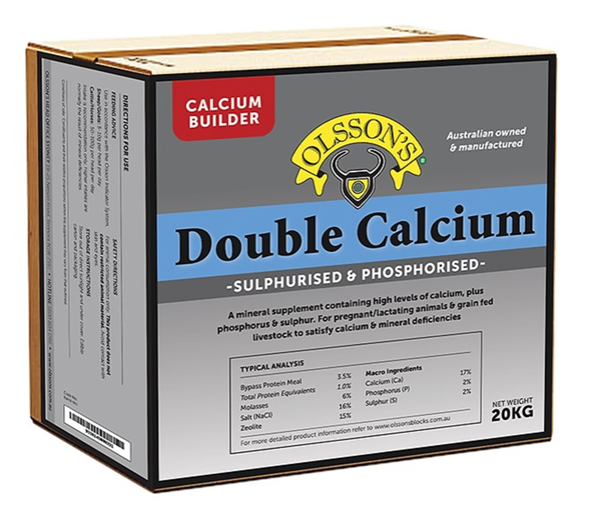 Lick Block - Olssons Double Calcium 20kg – Yolla Co-Op